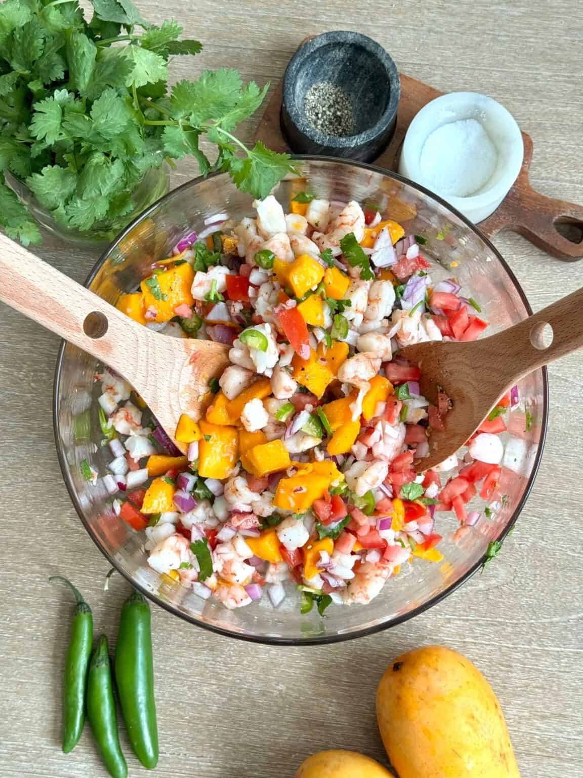 Shrimp and Mango Salsa - Smiths In Bloom