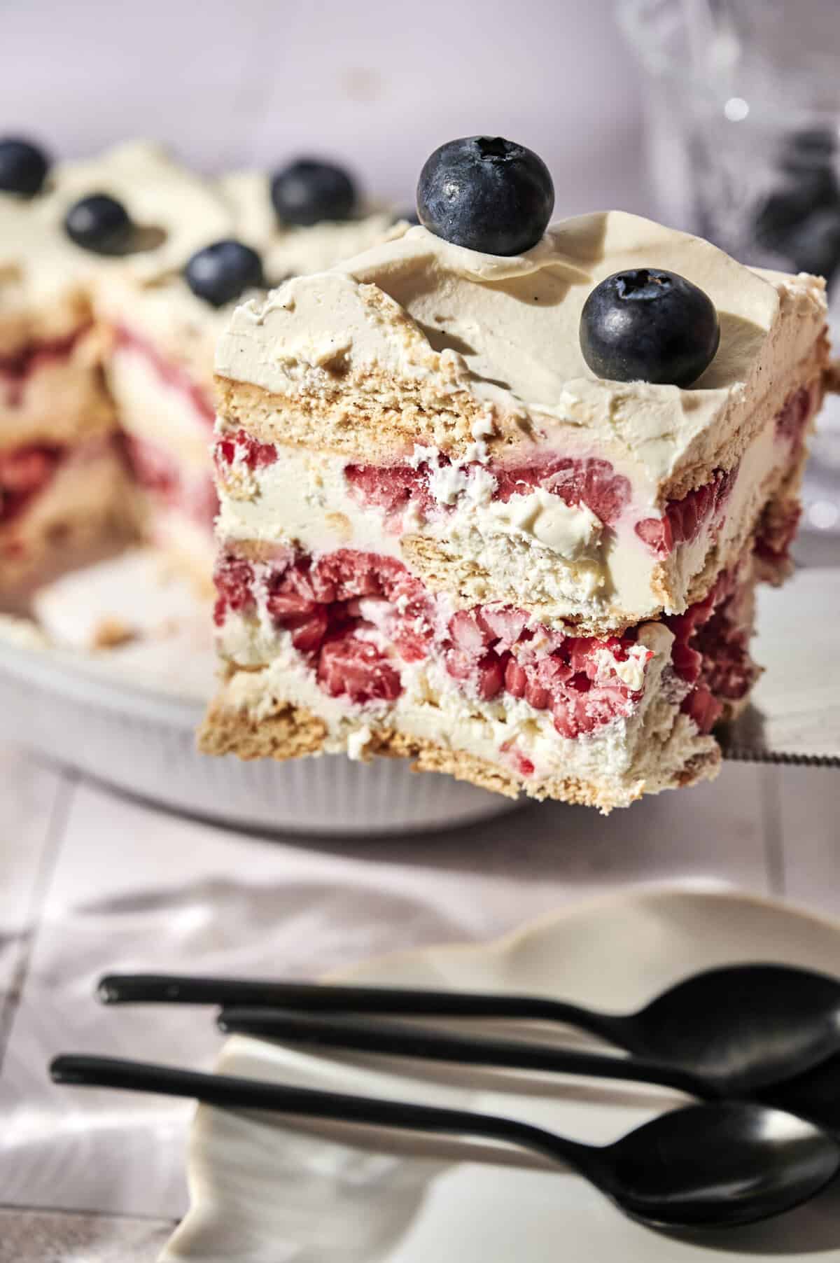 No-Bake Berry Icebox Cake - Smiths In Bloom