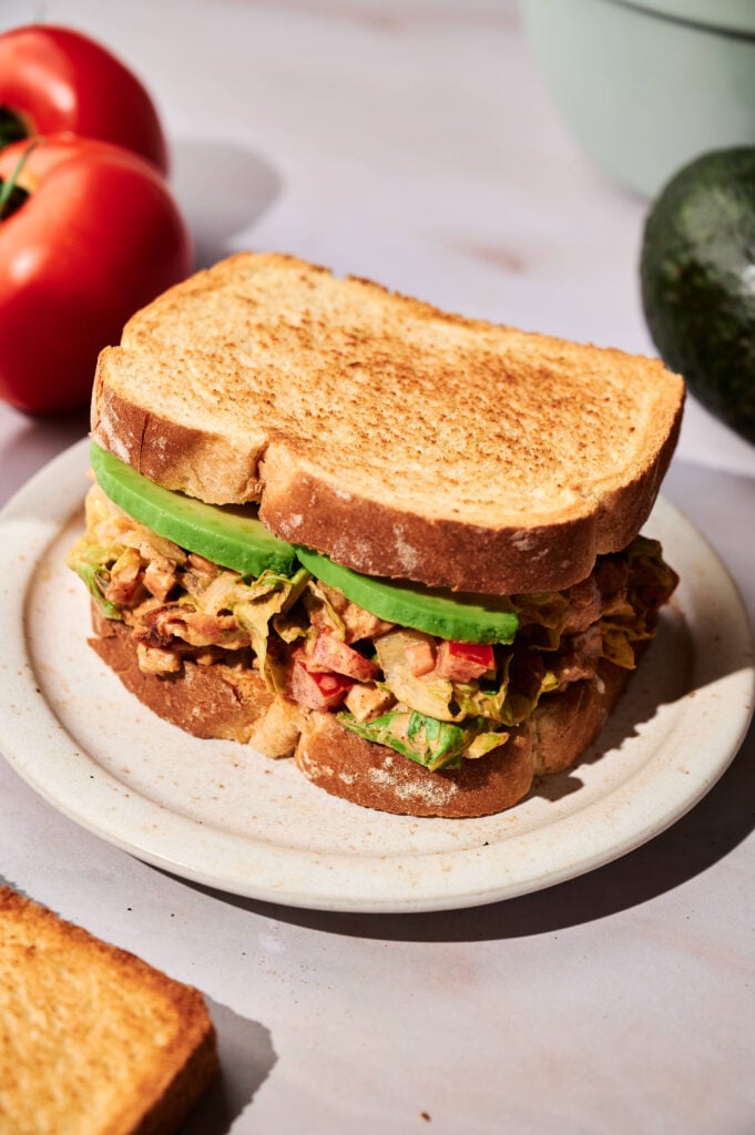 Chopped Chicken BLT Sandwich with Avocado - Smiths In Bloom